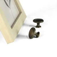 China 25mm Vintage Zinc Alloy Round Bronze Cabinet Knobs for sale