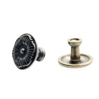 China 35mm Zinc Copper Knobs Aluminium Furniture Handles Retro Design With Screws for sale