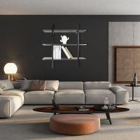 China MDF Hanging Structural Decorative Aluminum Wall Shelf Silkscreen Printing for sale