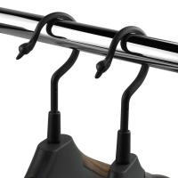 China Luxury Bedroom Black Wooden Hotel Coat Hangers 270*450mm Eco Friendly for sale