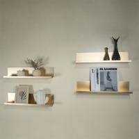 China Modern Aluminum Structural Frame L Shape Golden Floating Shelf Wall for sale