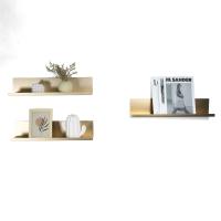 China Aluminum L Shaped Wall Mounted Shelves ODM Gold Metal Floating Shelves for sale
