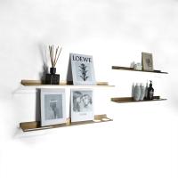 China 750mm Length Aluminum Wall Mounted L Floating Shelves For Bathroom for sale