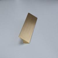 China Brush Gold Aluminum Drawer Hidden Pull Handles 150mm For Kitchen Cabinet for sale