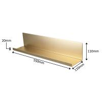 China Floating Golden Aluminium Wall Shelves Decorative 550mm For Bedroom for sale