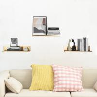 China Floating Golden Aluminium Wall Shelves Decorative 550mm For Bedroom for sale