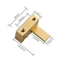 China OEM Design Brush Gold Aluminum Cabinet Handles 2.36 inch With Screw for sale