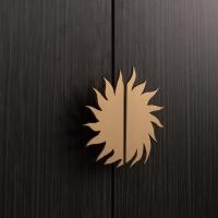 China Luxury 11cm Sun Flower Cabinet Gold Handles For Home Hardware for sale