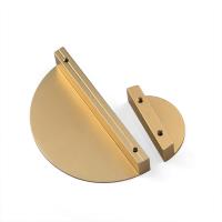 China Luxe Transitional Cabinet Semicircle Satin Brass Handles kitchen cabinet handles 2.63in 3.54in 4.7inches for sale