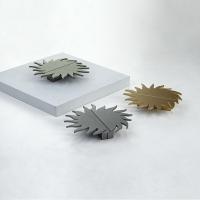 China Aluminum Pewter Cabinet Pulls Decorative Cairo Sun Shaped kitchen cupboard handles for sale