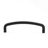 China Hollowed Essential Matte Black Alloy Metal cabinet door handles furniture pulls for sale