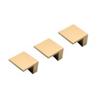 China Square Black Modern Metal Cabinet Knobs 1.2 Inches Aluminum Drawer Handle L-Type for sale