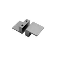 China Square Black Modern Metal Cabinet Knobs 1.2 Inches Aluminum Drawer Handle L-Type for sale