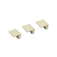 China Square Black Modern Metal Cabinet Knobs 1.2 Inches Aluminum Drawer Handle L-Type for sale
