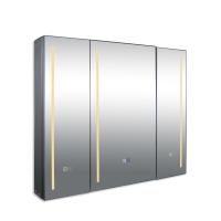 China OEM Aluminum Intelligent Defogging Led Mirror Cabinet Mirrors For Bathroom for sale