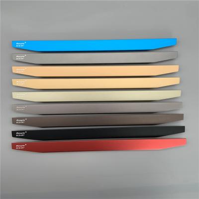 China Gold J Shape Aluminium Edge Pulls Modern Cabinet Finger Pulls Metal For Library for sale