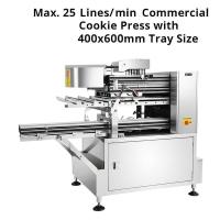 China Max. 25 Lines/min Commercial Cookie Press with 400x600mm Tray Size for sale