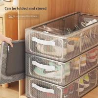 China Factory Wholesale Plastic Foldable Transparent  Dustproof Shoe Storage Cabinet Portable Shoe Box for Home for sale