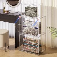 China Factory Direct Clear Acrylic Storage Box Display Case Shoe Organizer Large Capacity Sturdy Action Figure Display for sale
