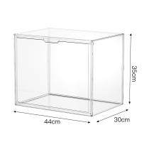 China Factory Direct Clear Acrylic Storage Box Display Case Shoe Organizer Large Capacity Sturdy Action Figure Display for sale