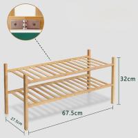 China Double-Layer Bamboo Shoe Rack for Bedroom and Living Room Durable Wood Storage Rack with Balcony Flower Pot Succulent Pot Racks for sale