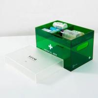 China High Quality Large Capacity Custom Acrylic Medical Box Modern Rectangle Design Double Storage Medical Box for sale