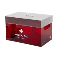 China High Quality Large Capacity Custom Acrylic Medical Box Modern Rectangle Design Double Storage Medical Box for sale