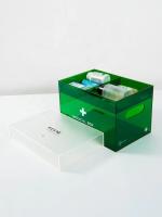 China High Quality Large Capacity Custom Acrylic Medical Box Modern Rectangle Design Double Storage Medical Box for sale