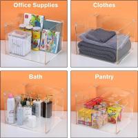 China Acrylic File Holder with Handles Acrylic File Organizer Clear File Box for Folder Holder Desktop Organizer for sale