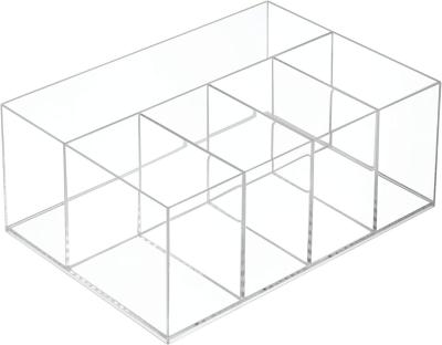 China Modern Custom Transparent Acrylic Storage Box for Cosmetics Rectangle Divided Storage Multifunctional Injection Plastic for sale