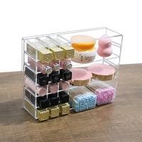 China Wholesale Price Acrylic Lipstick and Nail Polish Rack Transparent Beauty Skincare Desktop Storage Box for sale