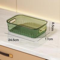 China Large Capacity Acrylic Storage Box Transparent Luxury Desktop Organizer for Snacks Debris Light Luxury Household Storage Basket for sale