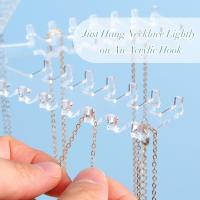 China Acrylic Revolving Necklace Bracelet Ear Chain Earring Rack Transparent Standing Type Display Stand for Jewelry Storage for sale