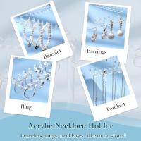 China Acrylic Revolving Necklace Bracelet Ear Chain Earring Rack Transparent Standing Type Display Stand for Jewelry Storage for sale