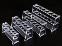 China Custom Transparent Acrylic Test Tube Rack Laboratory Sample Centrifuge Tube Reagent Storage Rack Pot Use for sale