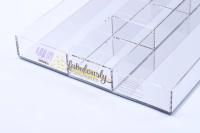 China Custom Rectangle Acrylic Compartment Tray Storage Box Modern Gold Mirror Sier Mirror Injection Technics for Food for sale