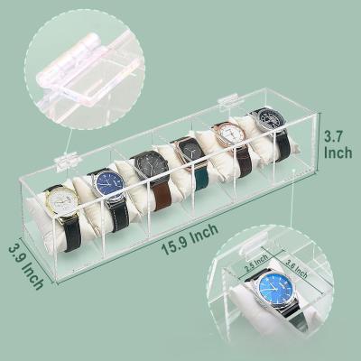 China Custom Acrylic Watch Box Pmma Gift Box Acrylic Jewelry Case Hanging Lid Acrylic Cosmetic Organizer for Jewelry Watch for sale