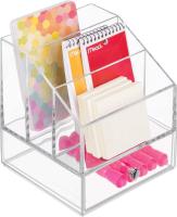China Custom Acrylic Storage Container Transparent Double Storage Drawer for Cosmetics Jewelry Organize Pack 5kg Magnetic Card Access for sale