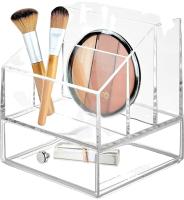 China Custom Acrylic Storage Container Transparent Double Storage Drawer for Cosmetics Jewelry Organize Pack 5kg Magnetic Card Access for sale