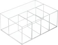 China Modern Transparent Plastic Storage Case with Compartments for Beauty Products Toiletries and Personal Items for sale