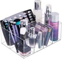China Modern Transparent Plastic Storage Case with Compartments for Beauty Products Toiletries and Personal Items for sale