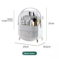 China Luxury Cosmetic Storage Box with Portable Organizer Rack Self-Designed Large-Capacity for Lipstick Mask Made of Premium Plastic for sale