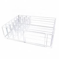 China Multifunctional Acrylic Lipstick and Nail Polish Rack Clear Beauty Skincare Desktop Storage Box with Injection Technics for sale