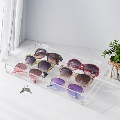 China Transparent Acrylic Display Box Modern Rectangle Design for Glasses Necklace Storage and Counter Product Display for sale