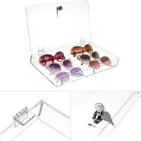 China Transparent Acrylic Display Box Modern Rectangle Design for Glasses Necklace Storage and Counter Product Display for sale