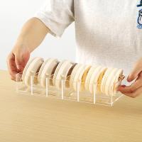 China Acrylic Wall Hanging Cup Cover Storage Box Cup Cover Drain Organizer Removable Partition Flat Bottom Cup Cover Storage Rack for sale