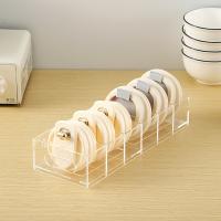 China Acrylic Wall Hanging Cup Cover Storage Box Cup Cover Drain Organizer Removable Partition Flat Bottom Cup Cover Storage Rack for sale