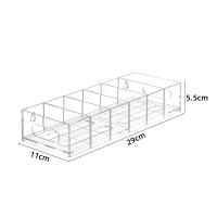China Acrylic Wall Hanging Cup Cover Storage Box Cup Cover Drain Organizer Removable Partition Flat Bottom Cup Cover Storage Rack for sale