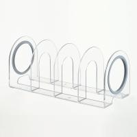 China Transparent Acrylic Bookstand File Holder Student Bookstand Bookend Desk Bookcase Thickened Book Baffle Book Holder for sale