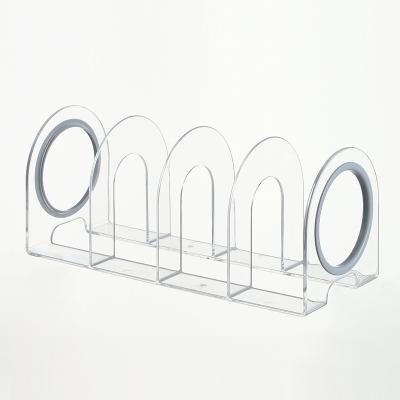 China Transparent Acrylic Bookstand File Holder Student Bookstand Bookend Desk Bookcase Thickened Book Baffle Book Holder for sale